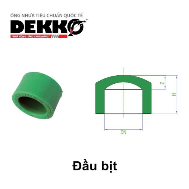 Đầu bịt ống nước PPR Dekko